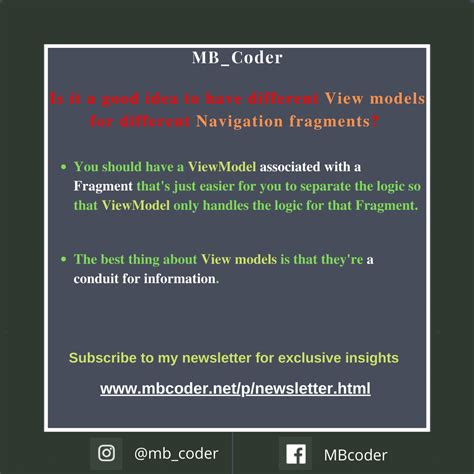 Is It A Good Idea To Have Different View Models For Different