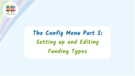 The Config Menu Funding Types YouTube
