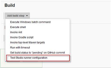 Jenkins CI Plugin Progress Test Studio