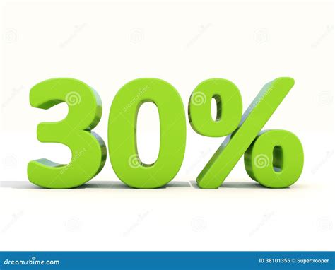ícone Da Taxa De Porcentagem De 30 Em Um Fundo Branco Imagem De Stock