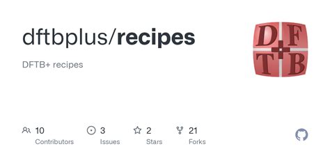 Github Dftbplus Recipes Dftb Recipes