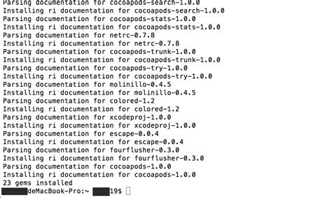 cocoapods安装 详细 简书