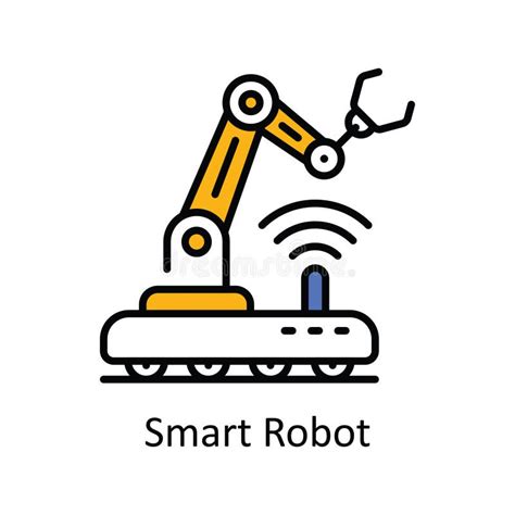 Smart Robot Vector Fill Outline Icon Design Illustration Smart