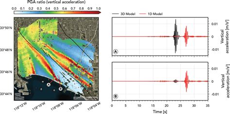 Map Of Relative Amplification For A Source Placed On The Northwestern