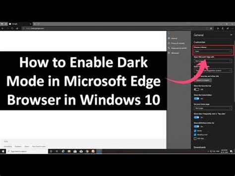 How To Enable Dark Mode In Microsoft Edge Browser In Windows YouTube