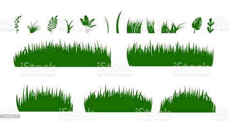 Vector Grass Elements Stock Illustration Download Image Now Bush