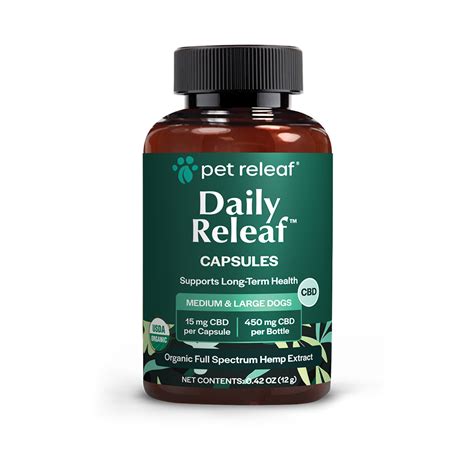 Pet Releaf 200 Mg Daily Releaf Organic Hemp Oil For Medium Dogs