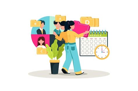 Premium Vector Project Manager Overseeing Multiple Teams And Tasks To Ensure Timely Completion