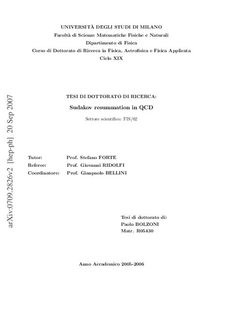 Pdf Sudakov Resummation In Qcd