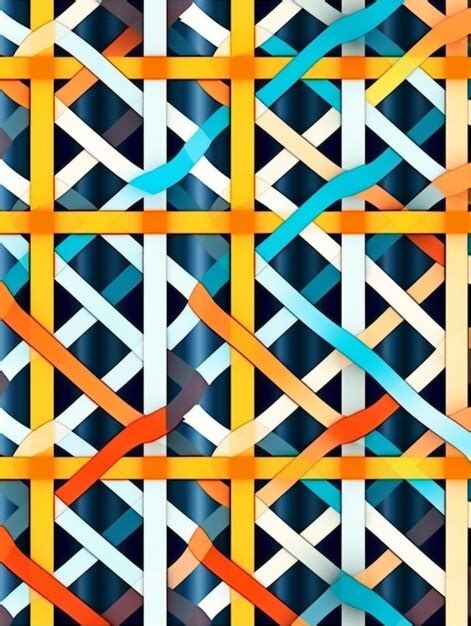 Premium Ai Image A Close Up Of A Colorful Pattern With A Diagonal Design Generative Ai