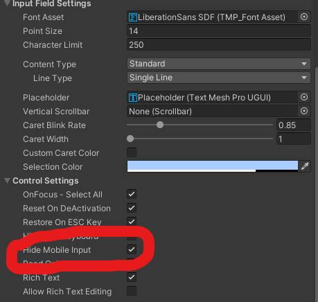 How To Direct Input In Field For TMPro InputField In Android Unity Engine Unity Discussions