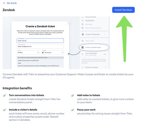 Integration With Zendesk Tidio