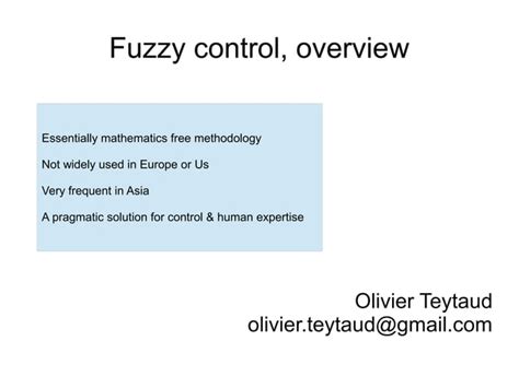 Fuzzy Control Superfast Survey Odp Weather Science