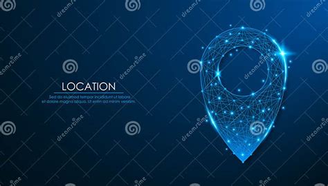 Map Location Pointer Low Poly Design Map Pin Or Navigation Pointer Stock Vector Illustration