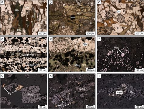 Photomicrographs Of Bif Amphibolite And Biotite Gneiss In The Fuping Download Scientific
