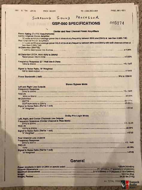 Adcom Gsp 560 Surround Sound Processor Amplifier Photo 1731213 Us Audio Mart