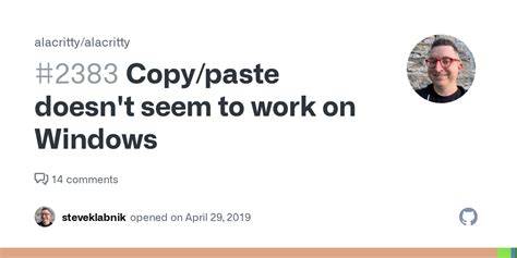 Copypaste Doesnt Seem To Work On Windows · Issue 2383 · Alacritty