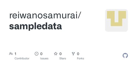 GitHub Reiwanosamurai Sampledata