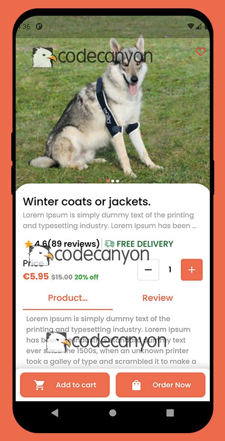 Flutter Pet Care Adoption Pet Hotel Booking Treatment Shopping UI Kit Template By