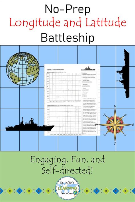 Latitude And Longitude Battleship Game Templates Maps Geography Activities Geography