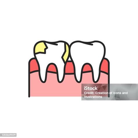 치아 색상 라인 아이콘 웹 페이지 모바일 앱 프로모션용 픽토그램 개념에 대한 스톡 벡터 아트 및 기타 이미지 개념 건강 진단 건강관리와 의술 Istock