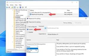 Allow Or Stop Windows From Asking PIN For Projecting To The PC