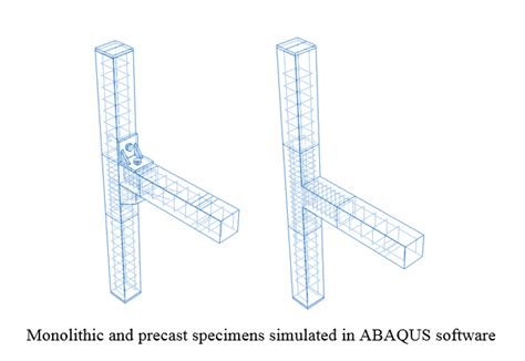 Monolithic And Precast Specimens Simulated In Abaqus Software Download Scientific Diagram