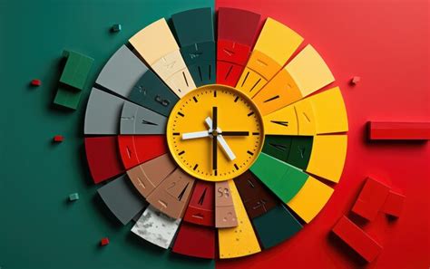 Colorful Modern Abstract Time Management Concept Premium Ai Generated Image