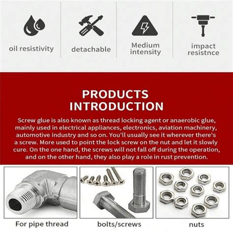 Loctite 243 Screw Glue Thread Locking Adhesive Sealant Fastener