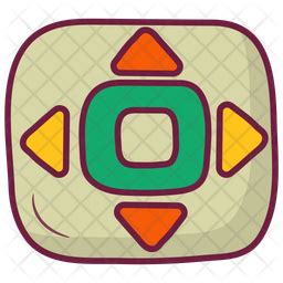 Control Button Icon Download In Colored Outline Style