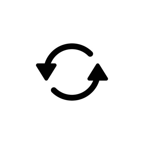 refresh reload repeat icon signs symbols can used web logo stock vector