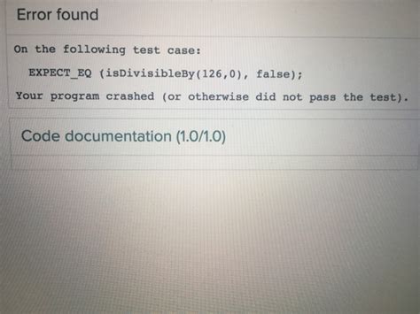 Solved Error Found On The Following Test Case EXPECT EQ Chegg