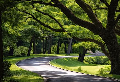 푸른 나무와 나무로 둘러싸인 길 높은 해상도 길 꽃 배경 일러스트 및 사진 무료 다운로드 Pngtree