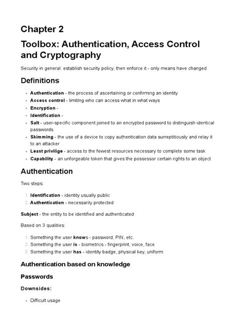 security in computing chapter 2 notes pdf cryptography password