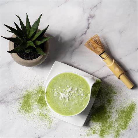 Coconut Matcha Latte Made With Organic Sweet Matcha Full Leaf Tea