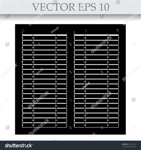 Window Linear Icon Vector Symbol Louvers Stock Vector Royalty Free
