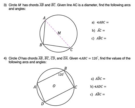 Inscribed Angles And Intercepted Arcs Geometry Math Lessons