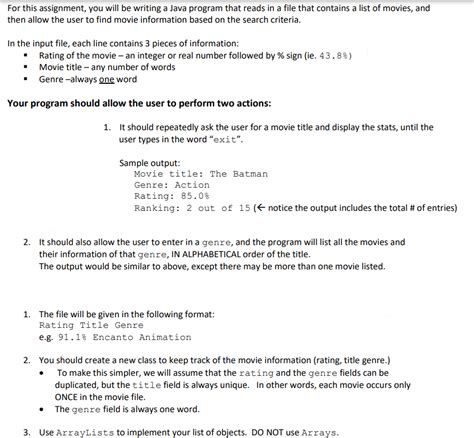 Solved For This Assignment You Will Be Writing A Java