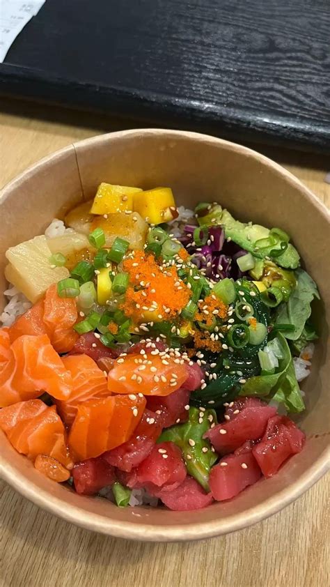 Colorful Hawaiian Poke Bowl