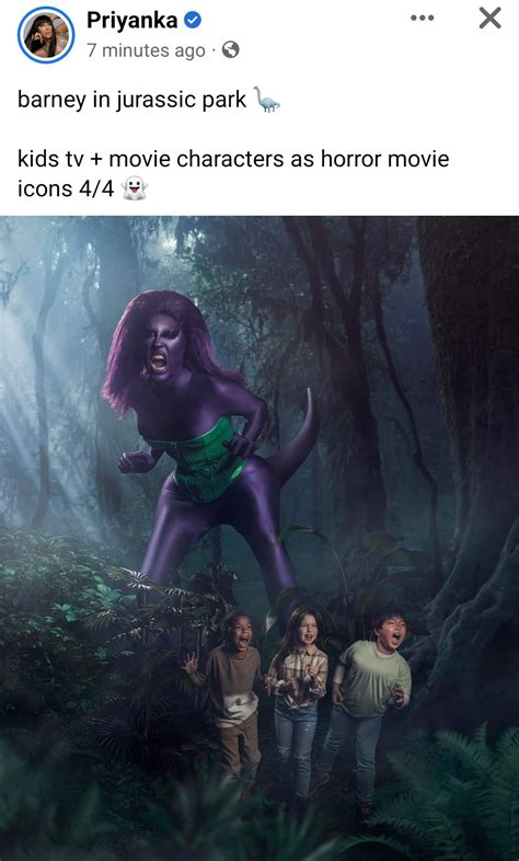 Priyanka As Barney In Jurassic Park Rrupaulsdragrace