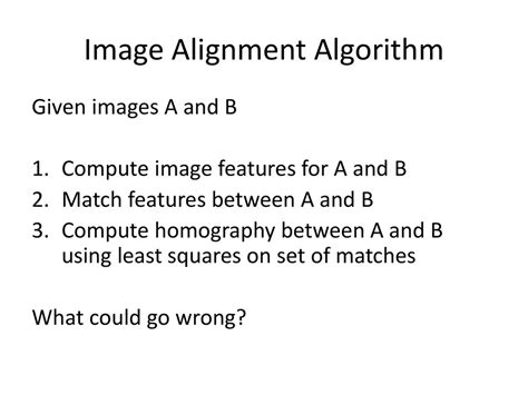 lecture 11 image alignment part 2 ppt download