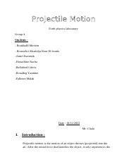 Understanding Projectile Motion Experiment Analysis Course Hero