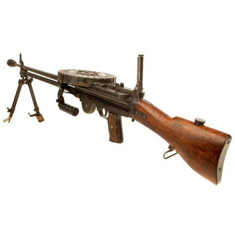 Very Rare Early Production Wwi And Wwii Lewis Gun