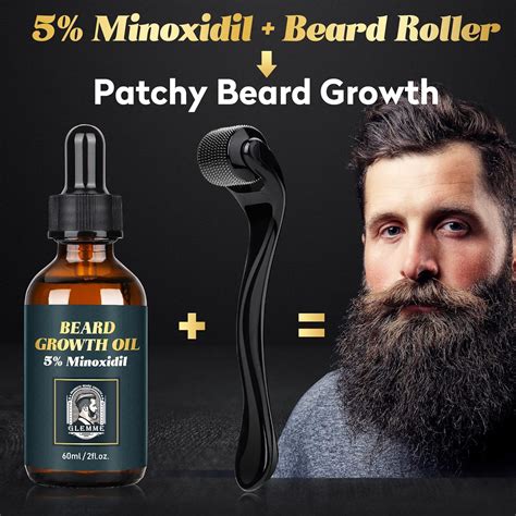Buy 5 Minoxidil Beard Growth Kit Beard Derma Roller Beard Growth Oil For Men Beard Roller