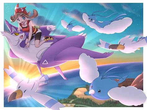 Hana E Ka E0128 Latias May Pokemon Mega Latias Swablu Wingull