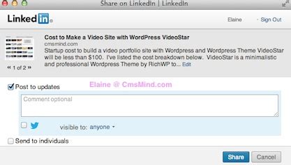 Add Linkedin Share Button To Your Wordpress Posts