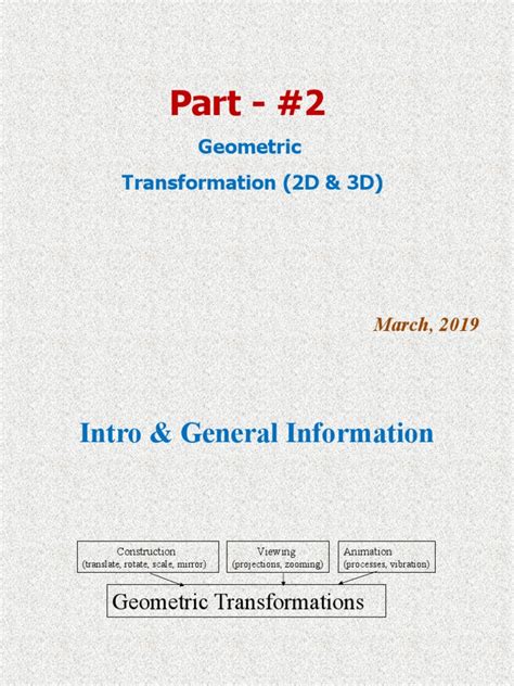 understanding 2d and 3d geometric transformations pdf 2 d computer
