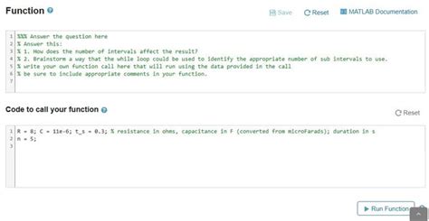 solved application using numerical integration to calculate
