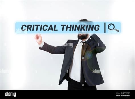 Text Caption Presenting Critical Thinking Internet Concept Sequence Of