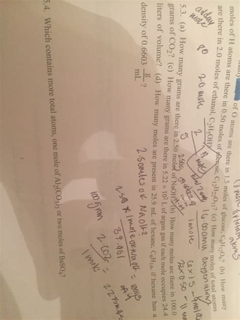 Solved Moles Of H Atoms Are There In Moles Of Iosose Chegg Com